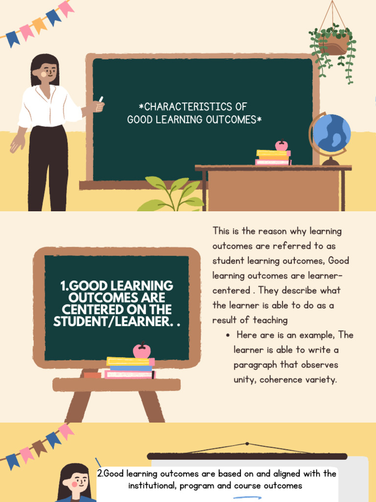 CHARACTERISTICS OF GOOD LEARNING OUTCOMES | PDF