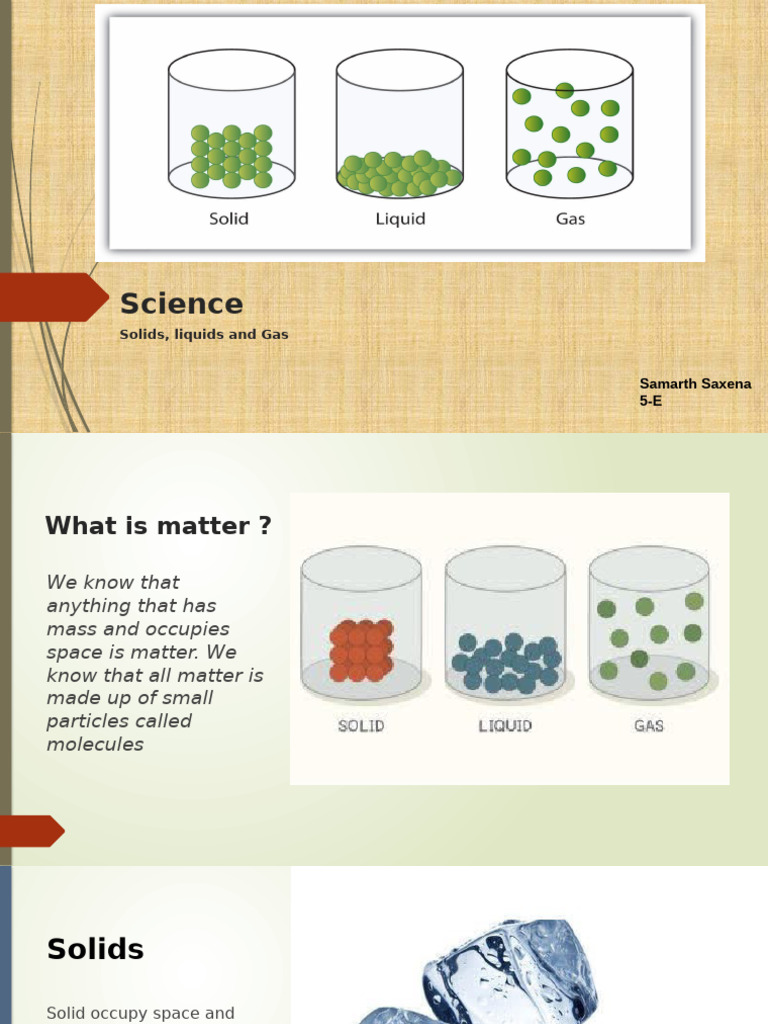 Understanding Matter: Solids, Liquids, Gases | PDF | Gases | Liquids
