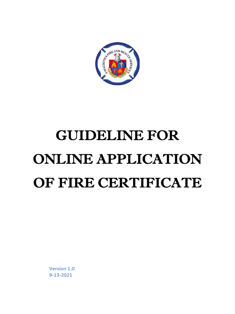 Guideline For Making Application For Fire Certificate | PDF | Login ...