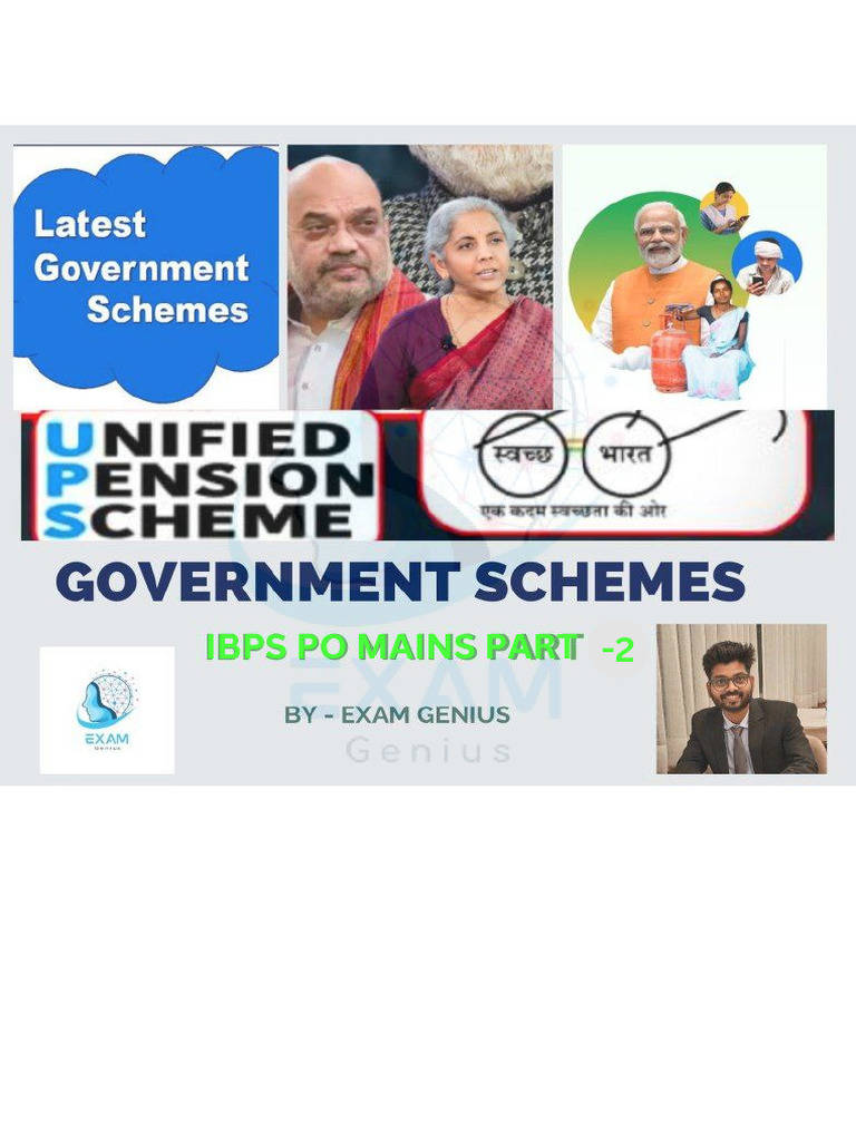 Government Schemes IBPS PO Mains Part - 2 | PDF | Agriculture ...