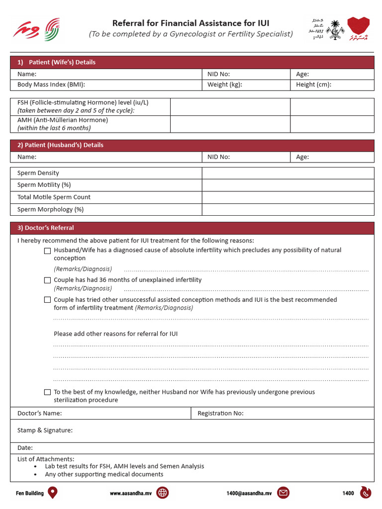 IUI Referral Form | PDF