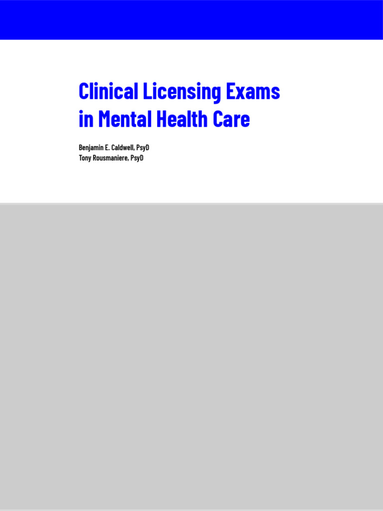 Licensing Exam White Paper | PDF | Psychologist | Social Work