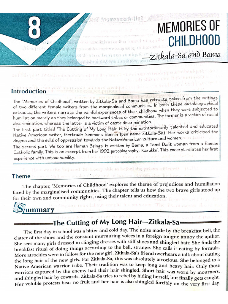 Memories Of Childhood Summary | PDF