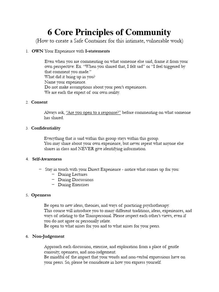 Principles of Community | PDF