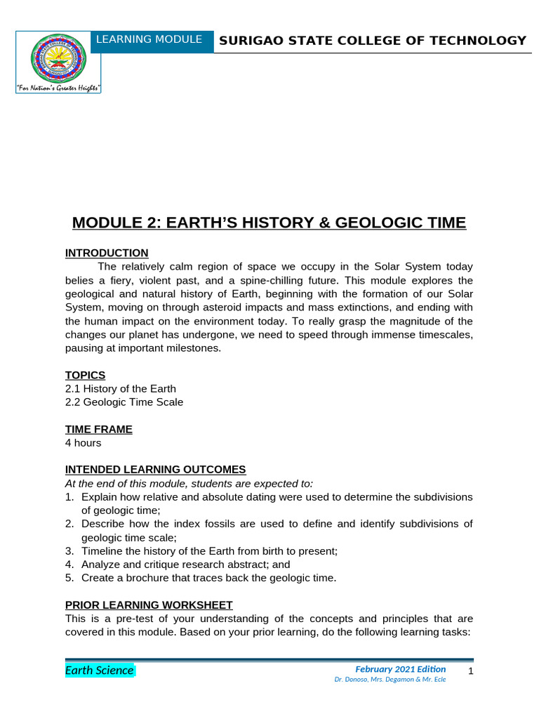 Geology For Engineers Learning Module 2 3 | PDF | Planetary Core | Earth