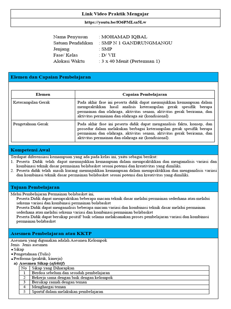 Modul Ajar Praktik | PDF
