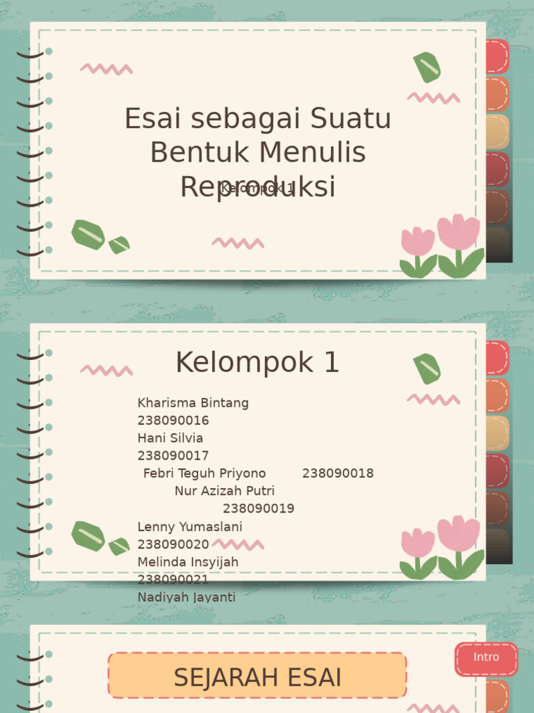 PPT Kel 1 Menulis Esai | PDF