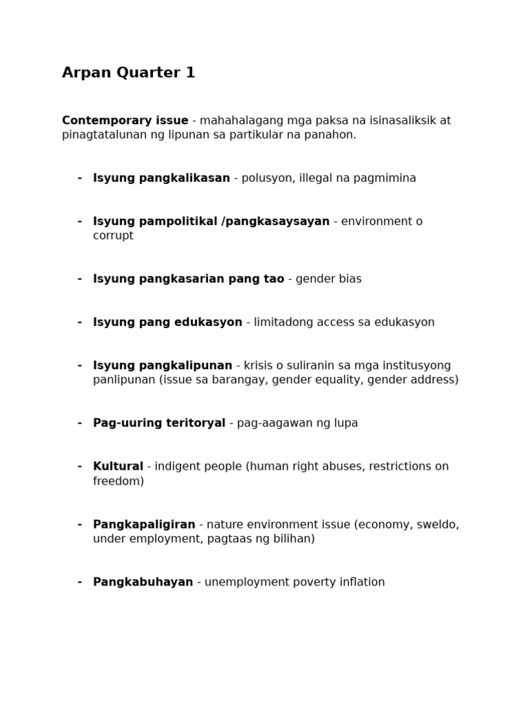 Arpan Quarter 1 | PDF