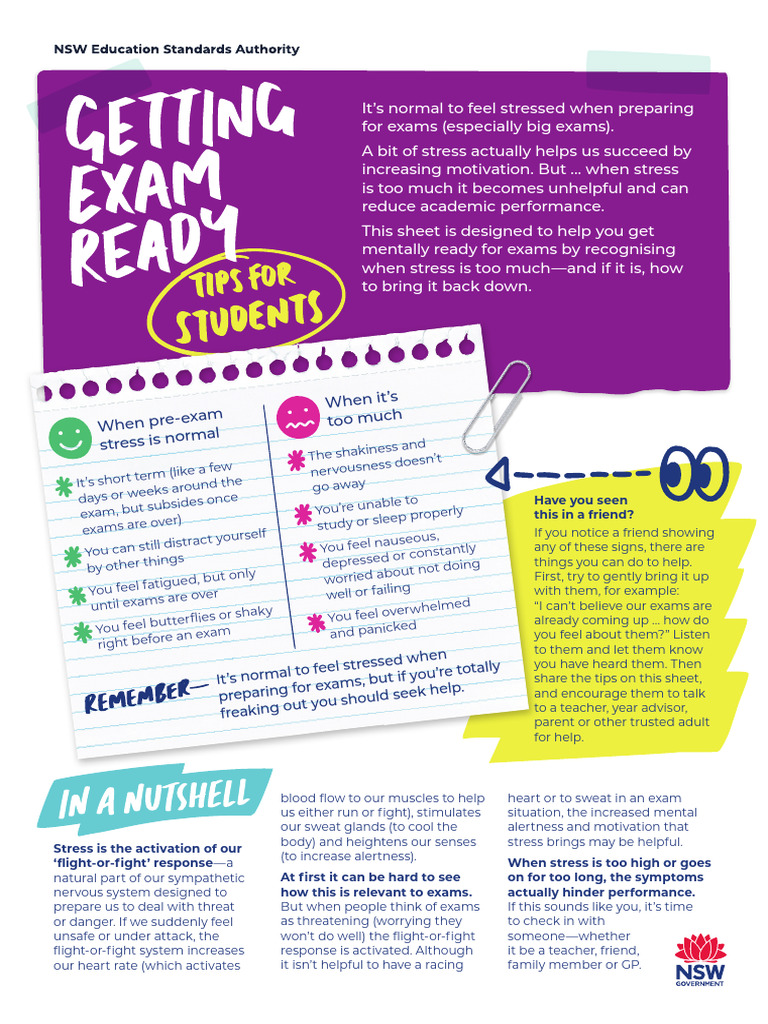 Managing Exam Stress Effectively | PDF | Fight Or Flight Response ...