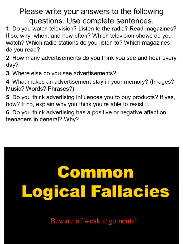 Logical Fallacies | PDF | Argument | Fallacy