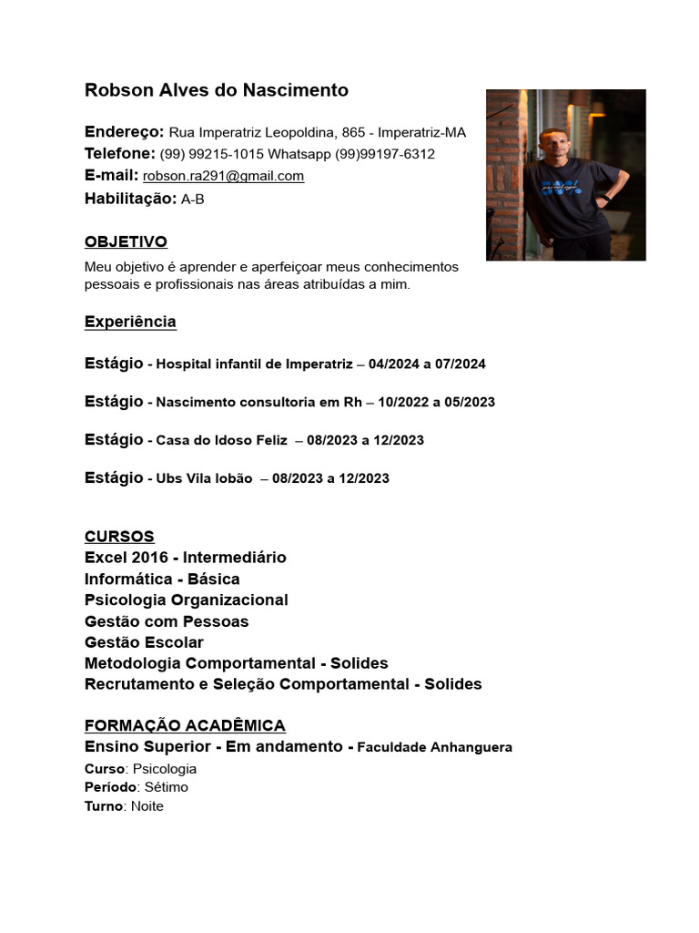 Curriculo Robson Alves | PDF