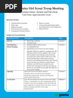 Girl Scout Troop Meeting Agenda | PDF | Scouting | Youth Organizations