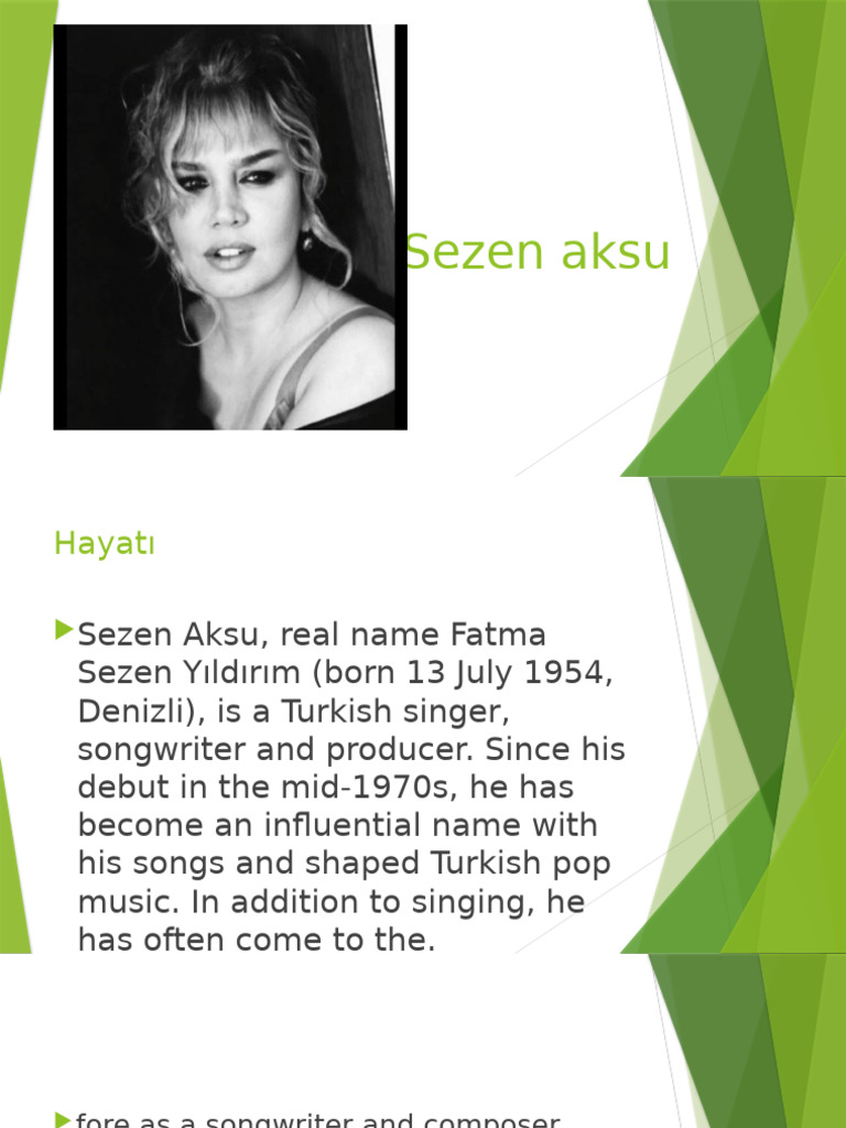 Sezen Aksu İngilizce Ödevi ? | PDF