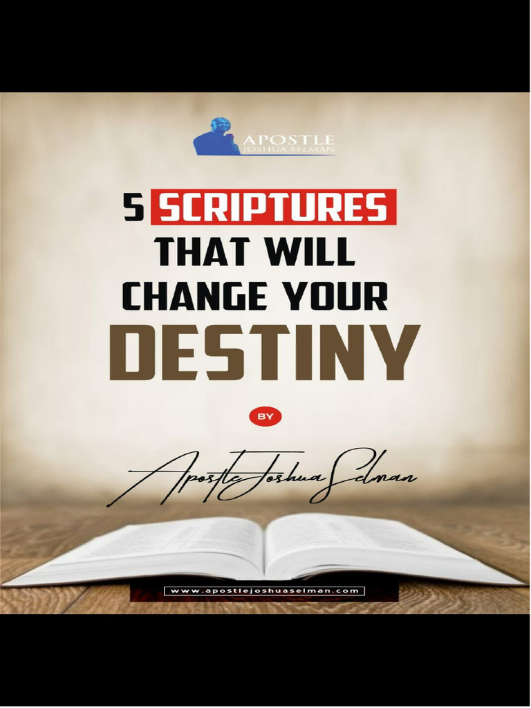 5 Scriptures That Will Change Your Destiny Joshua Selman | PDF | Jesus ...