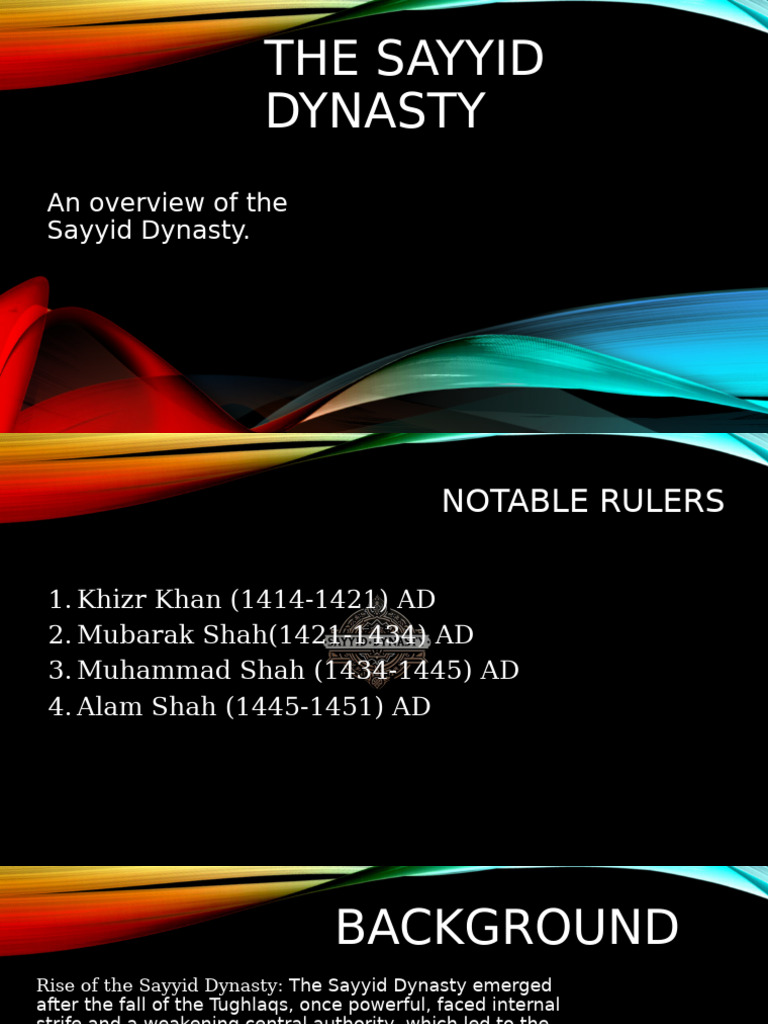 The Sayyid Dynasty | PDF
