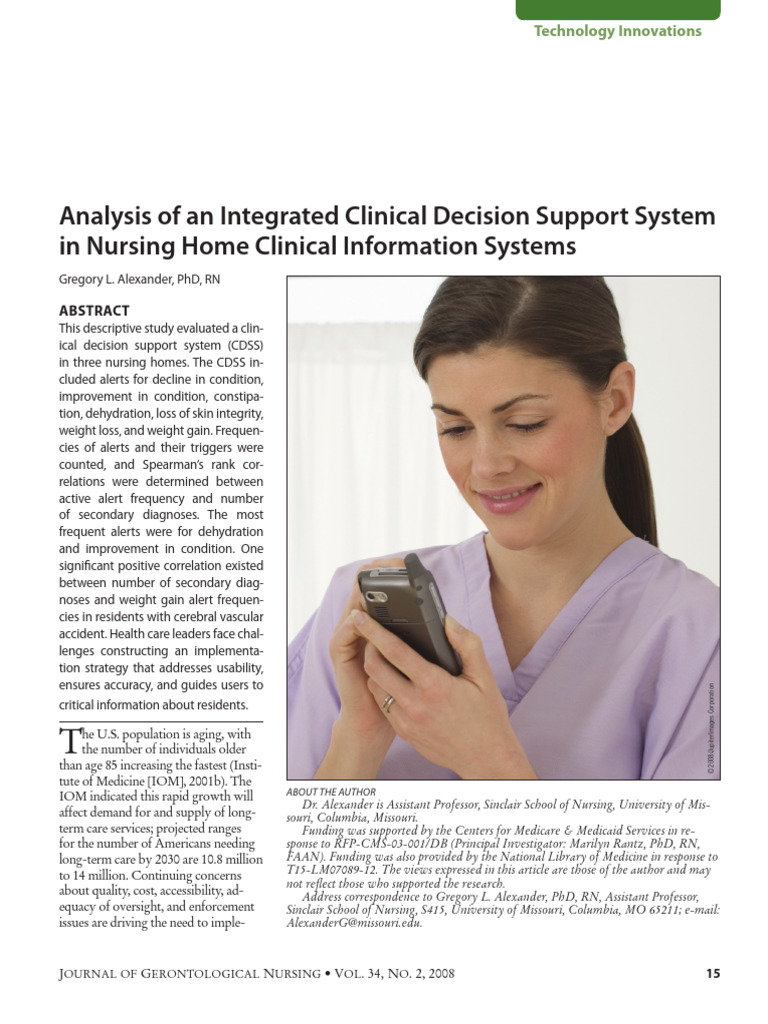 Clinical Alerts in Nursing Home CDSS | PDF | Nursing | Medical Diagnosis