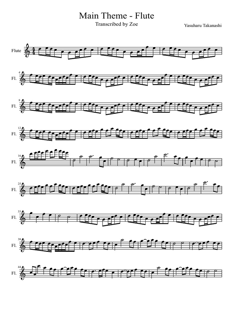 Main Theme - Flute | PDF