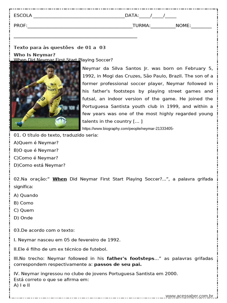 Neymar Text | PDF