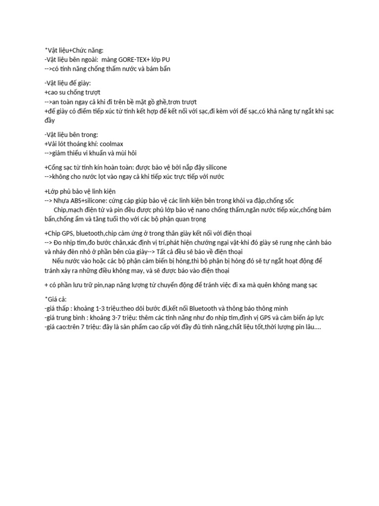 tdst giày cảm ứng | PDF