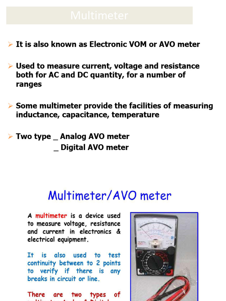 Avo Meter in EEE | PDF