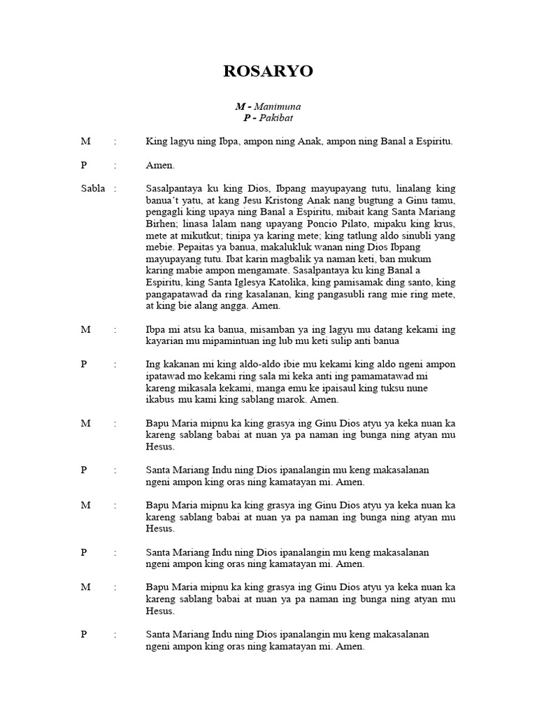 Kapampangan Rosary Guide | PDF