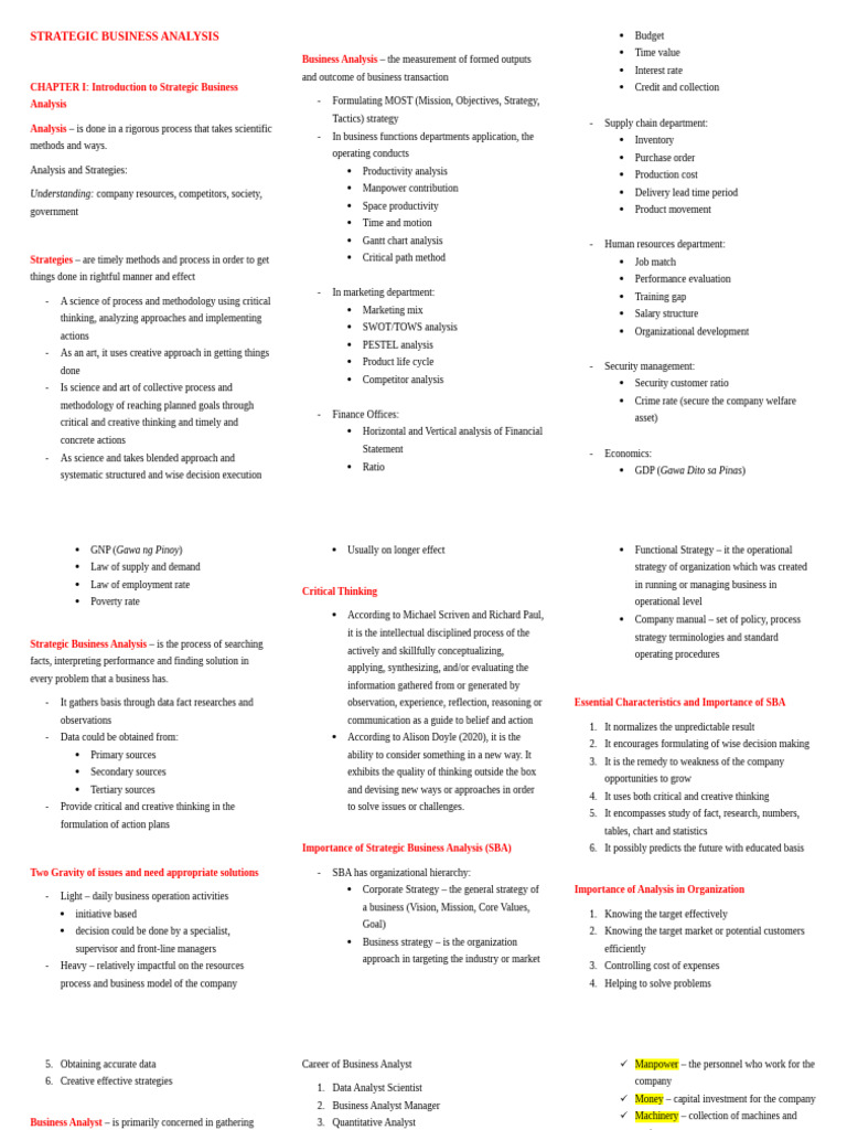 Strategic Business Analysis | PDF | Statistics | Quantitative Research