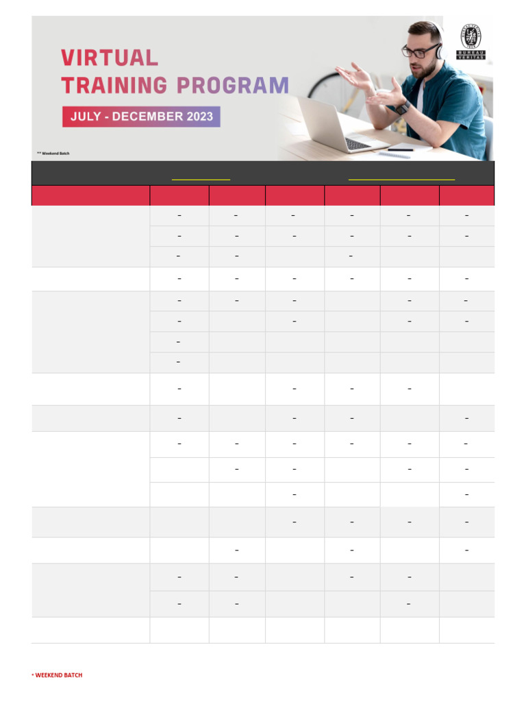 Training Calendar H2 2023 - Bureau Veritas India | PDF | Regulation ...