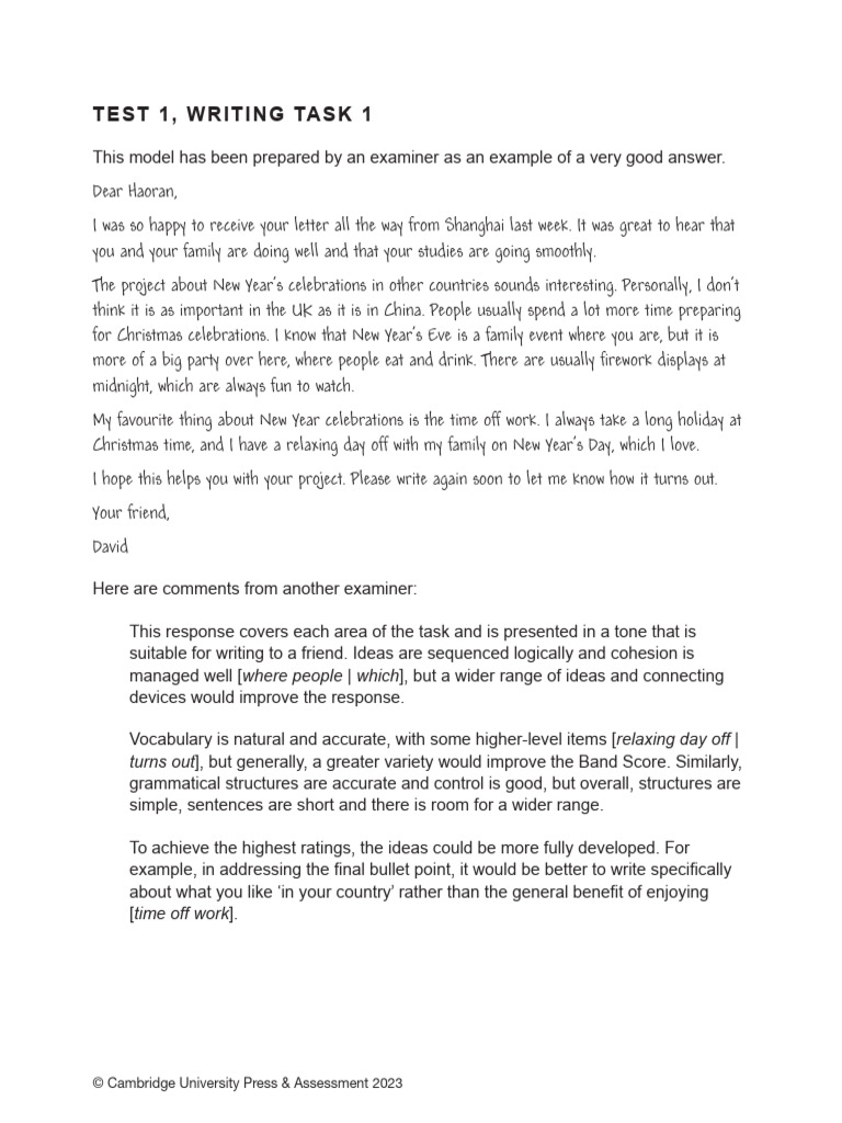 IELTS 18 General Training Test 1 Writing Task 1 Sample Answer (Model ...