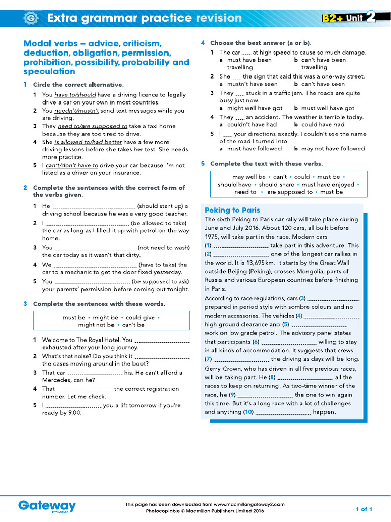 Modals-and-modal-perfects | PDF