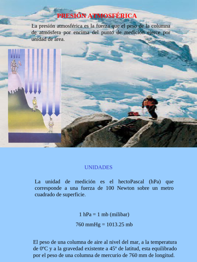 Presión Atmosférica: Medición y Efectos | PDF | Ciencias de la Tierra ...