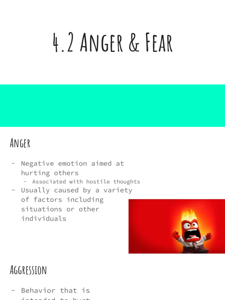4.2 Anger & Fear | PDF | Emotions | Anger