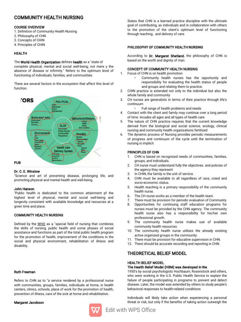 CHN-LEC-OUTLINE | PDF | Occupational Safety And Health | Medicine