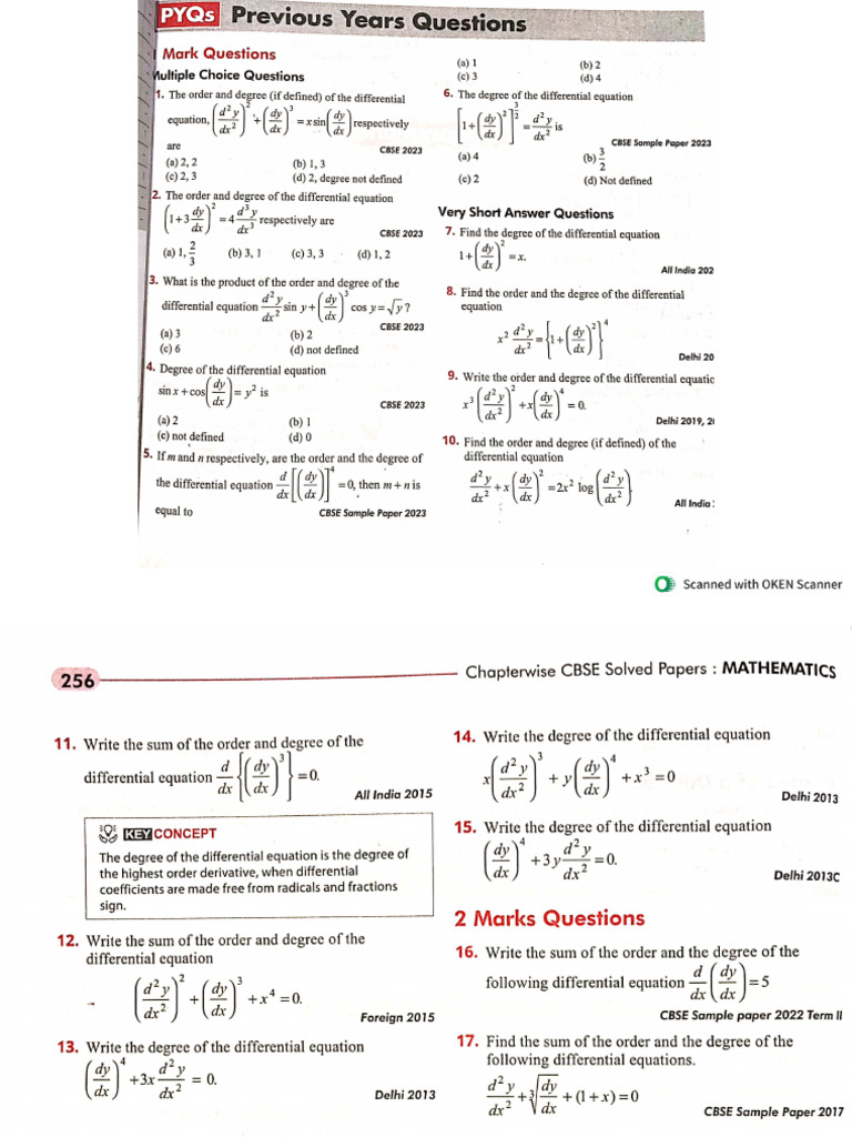Differential Equations Pyq | PDF