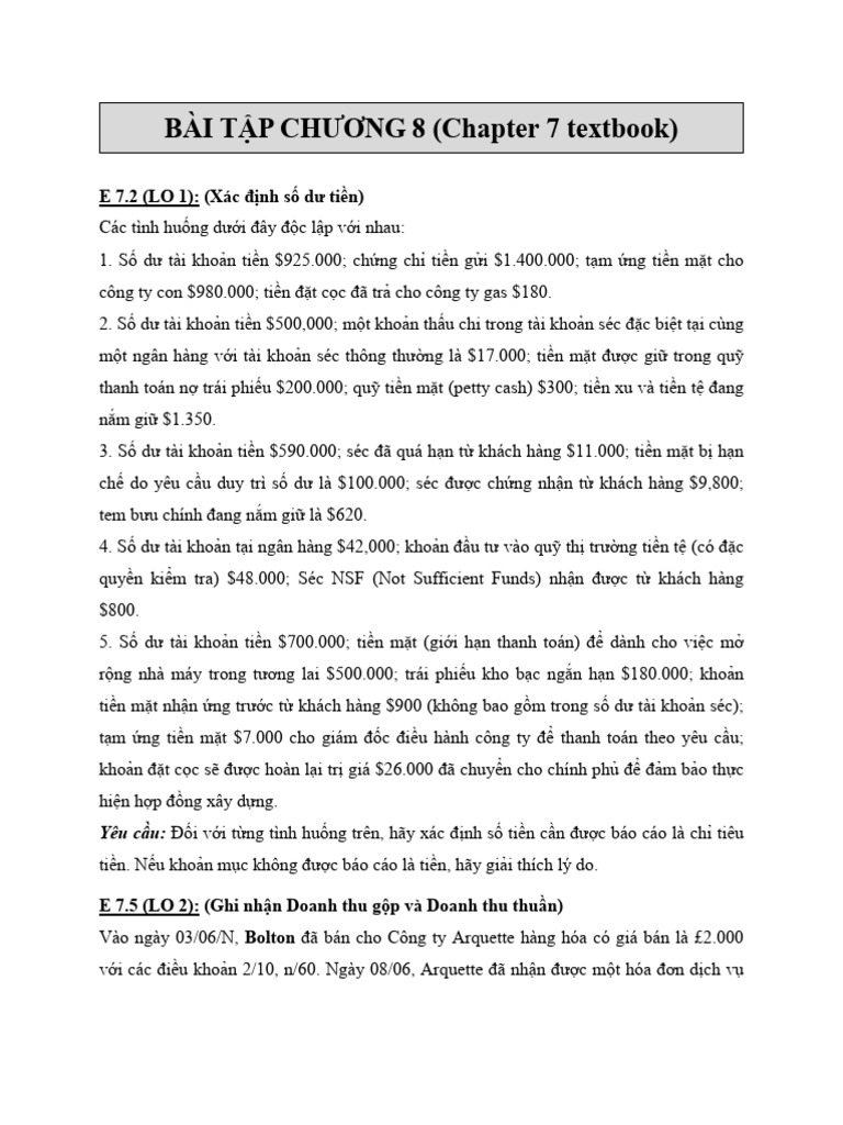 BT Chuong 8 - Kieso (12.9.24) | PDF