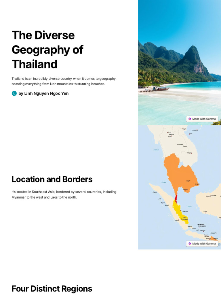 Thailand's Diverse Geography Guide | PDF | Isan | Thailand