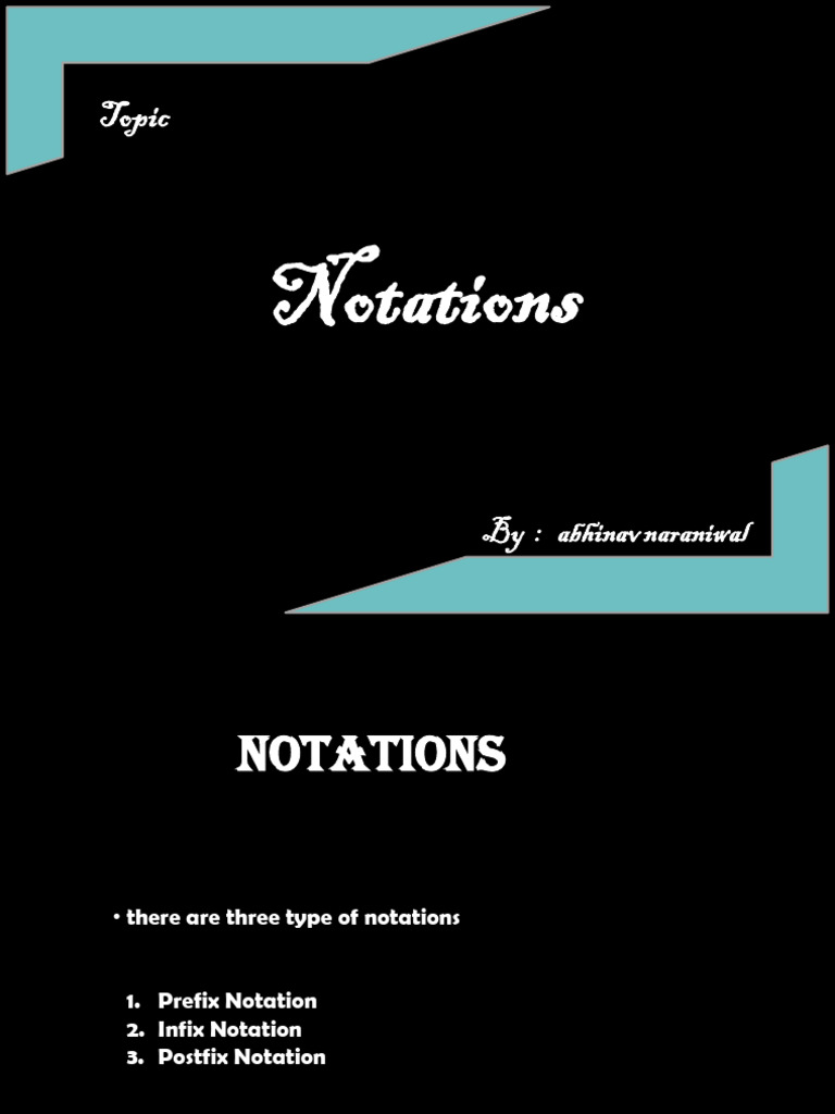 Notations | PDF