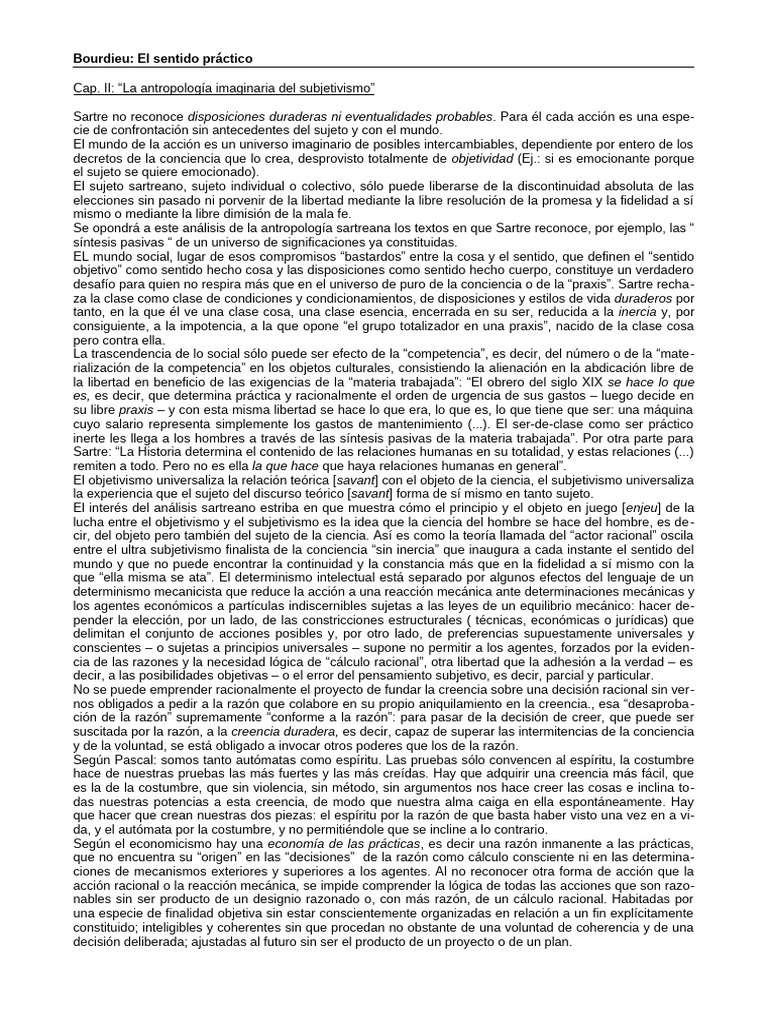 Bourdieu | PDF | Razón | Verdad