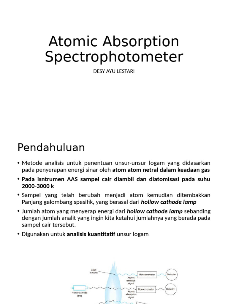 Atomic Absorption Spectrophotometer - AAS | PDF