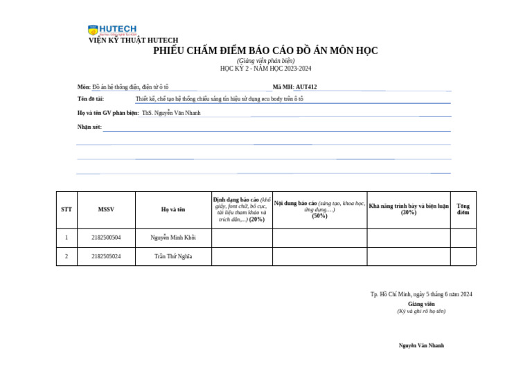 Phieu Cham Diem GVPBBBBBB | PDF