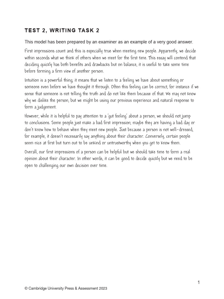 IELTS 18 General Training Test 2 Writing Task 2 Sample Answer (Model ...