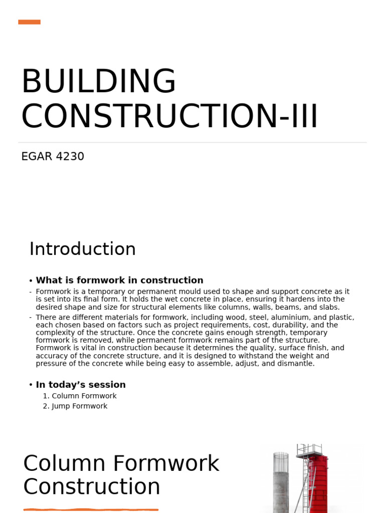 Column and Jump Formwork by Mr. Salim | PDF | Concrete | Building ...