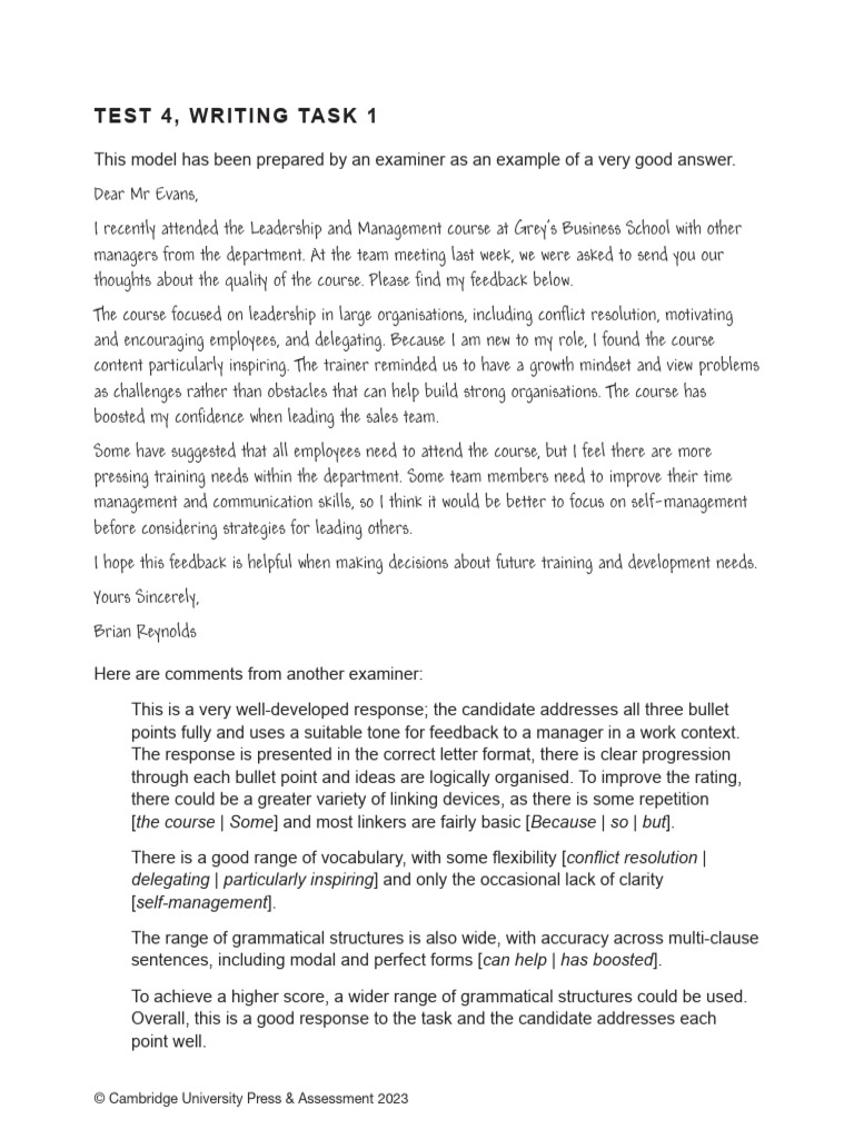 IELTS 18 Test 4 Writing Task 1 Sample | PDF