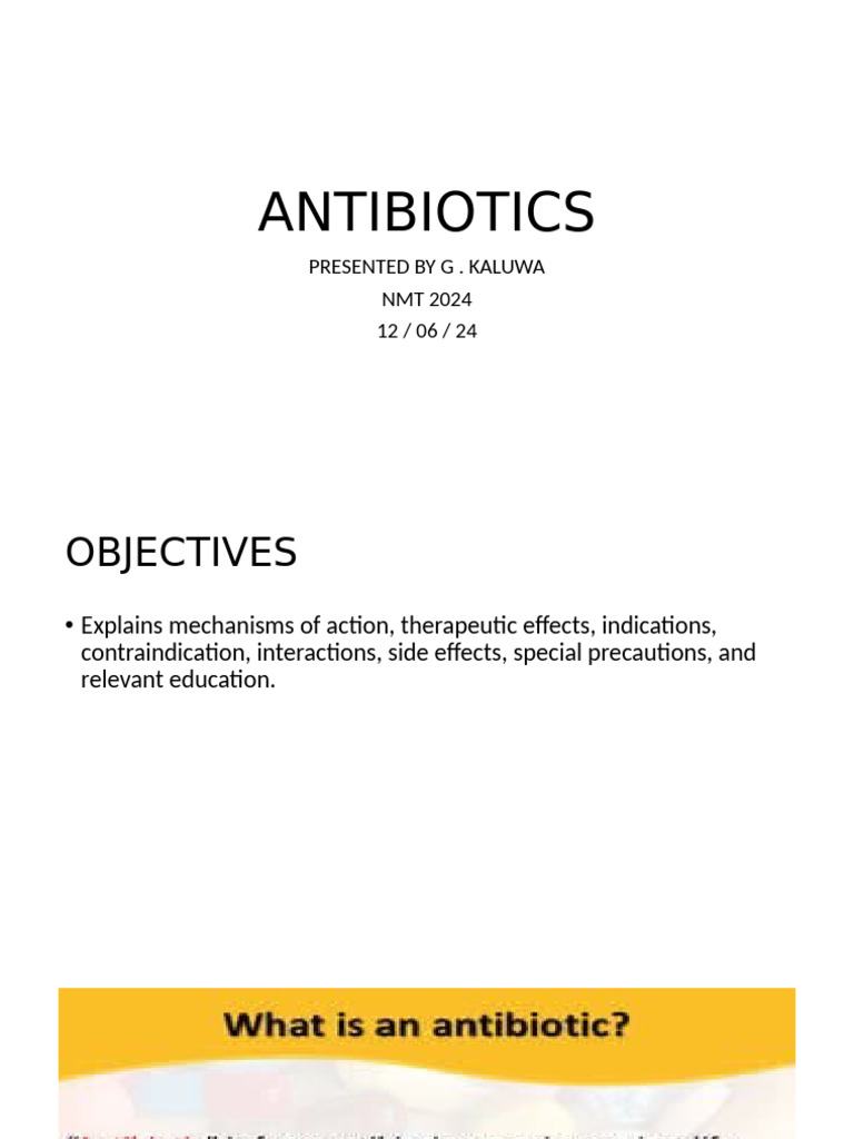 Antibiotics | PDF