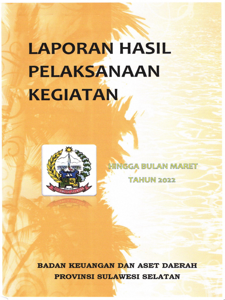 Contoh Dokumen Laporan Hasil Pelaksanaan Kegiatan | PDF