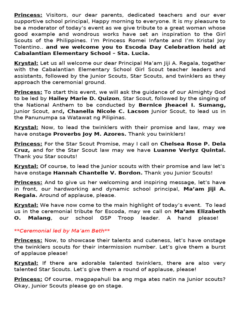 Script-for-Escoda-Day | PDF