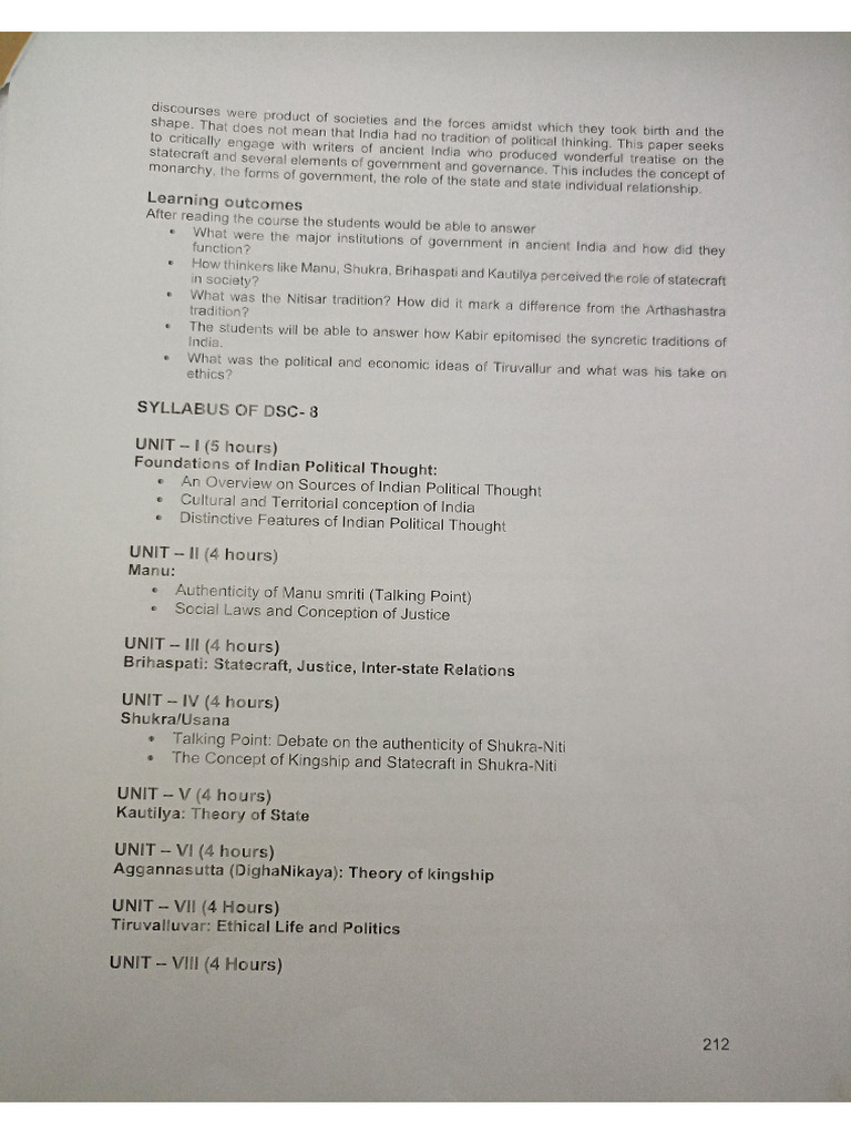 POLITICAL SCIENCE SYLLABUS | PDF