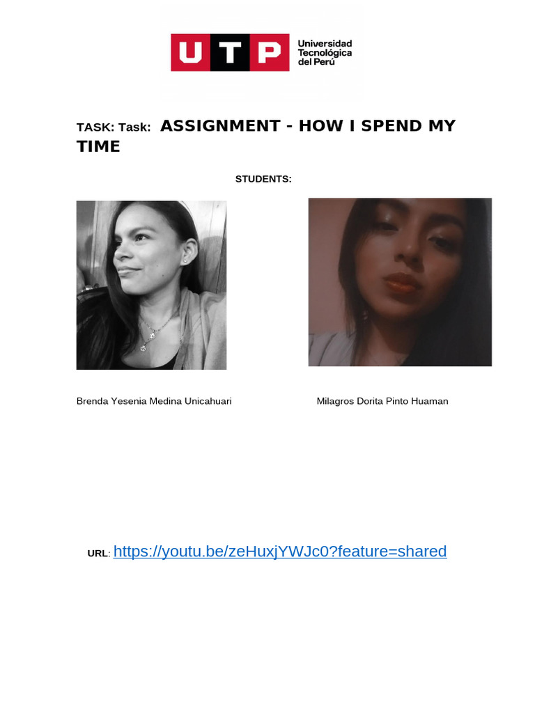 Assignment - How I Spend My Time (TA3) | PDF