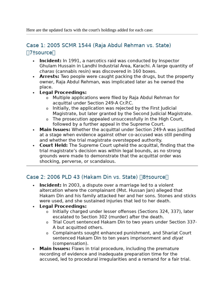 CRPC Cases Procedure of Trial | PDF | Trials | Right To A Fair Trial