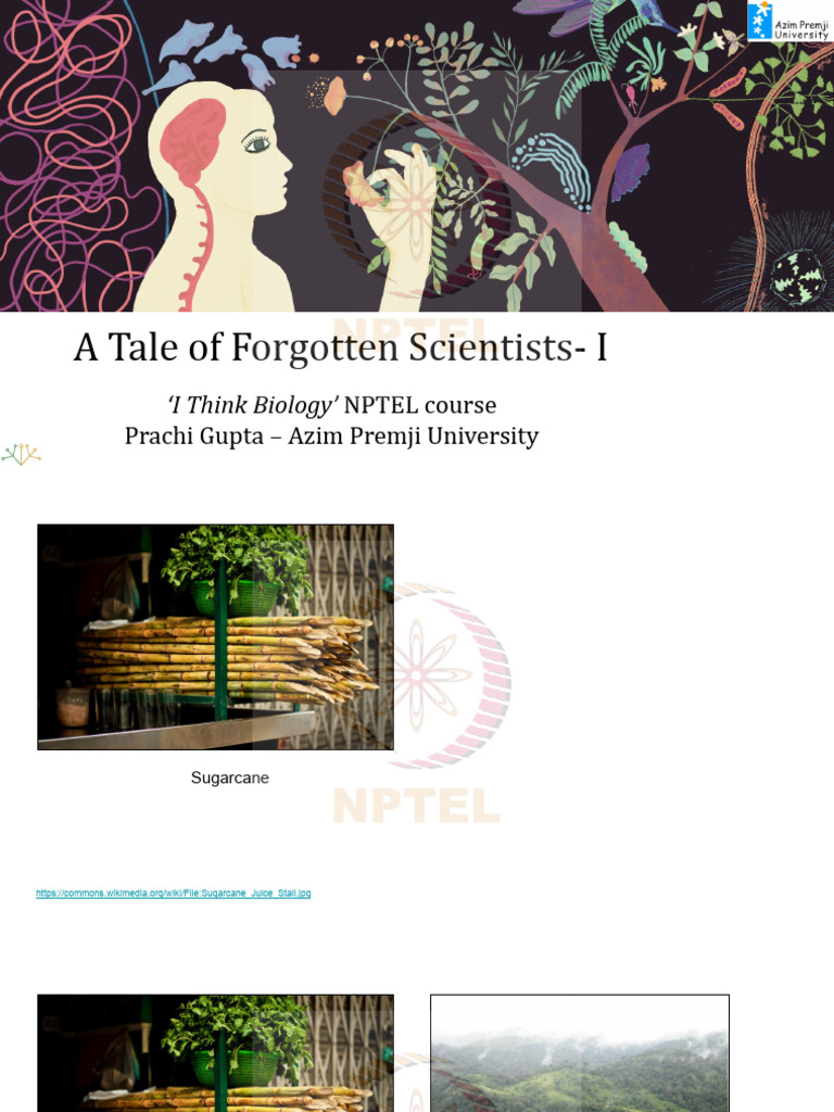 W1L5 - A Tale of Forgotten Scientists - Part I - Janaki Ammal-1 | PDF ...