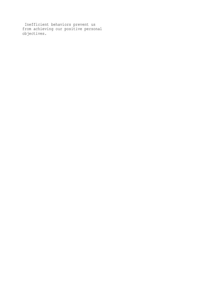 Personal Objectives | PDF | Self-Improvement